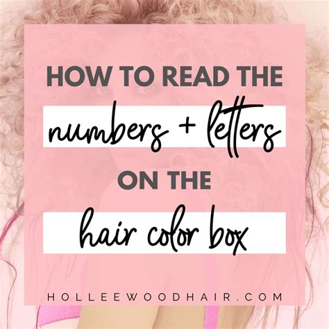 Hair Color Chart Numbers