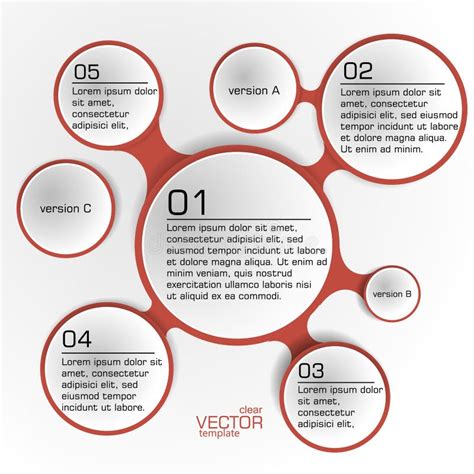 Vector Template With Red Blob Stock Vector Illustration Of Abstract Options 68441169