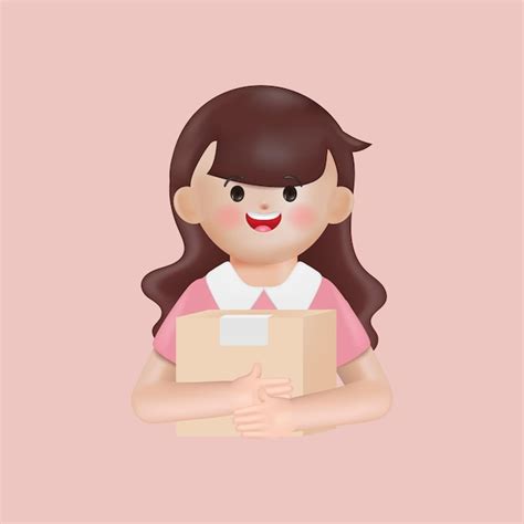 Premium Vector 3d Businesswoman Work With Job Character