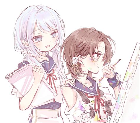 Shinonome Ena And Yoisaki Kanade Project Sekai Drawn By Mipiu3u00