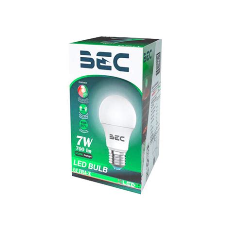 Bec Ultra X 7w Cw หลอดไฟ Led Bec Ultra X ขั้วเกลียว E27 ขนาด 7 วัตต์ Cool White 4000k Led