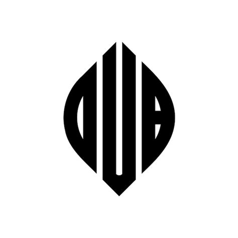 Premium Vector Oub Circle Letter Logo Design With Circle And Ellipse Shape Oub Ellipse Letters