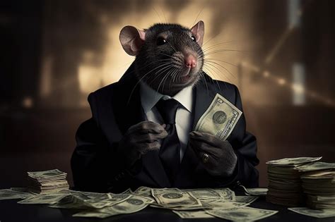 Premium Photo A Rat Represents A Human Corruptor