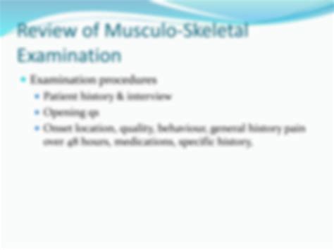 Solution 5 Musculo Skeletal Assessment Studypool