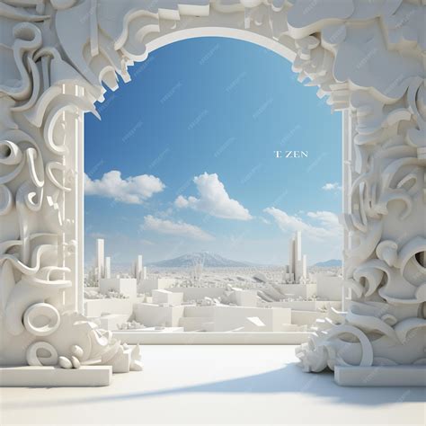 Premium Photo Abstract Architecture Background 3d Render Illustration Futuristic Interior Design