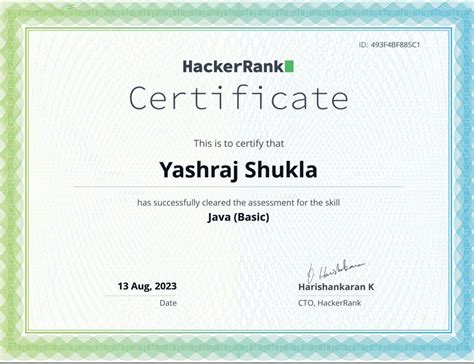 Yashraj Shukla On Linkedin Hackerrank Hackerrankcertified