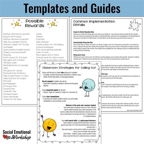 Impulse Control Behavior Chart For Calling Out And Interrupting Social