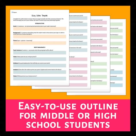 Five Paragraph Essay Outline Graphic Organizer And Peer Editing Activity