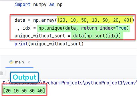 Функция Unique Numpy в Python 7 методов использования
