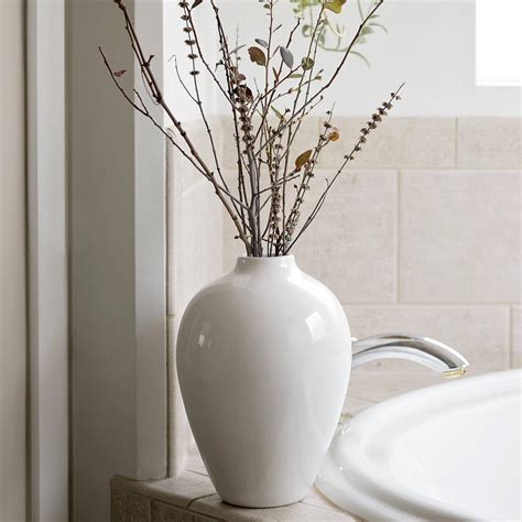 Relexome White Ceramic Vase Modern Unique Flower Vase Set Of 2 Decorative Aesthetic