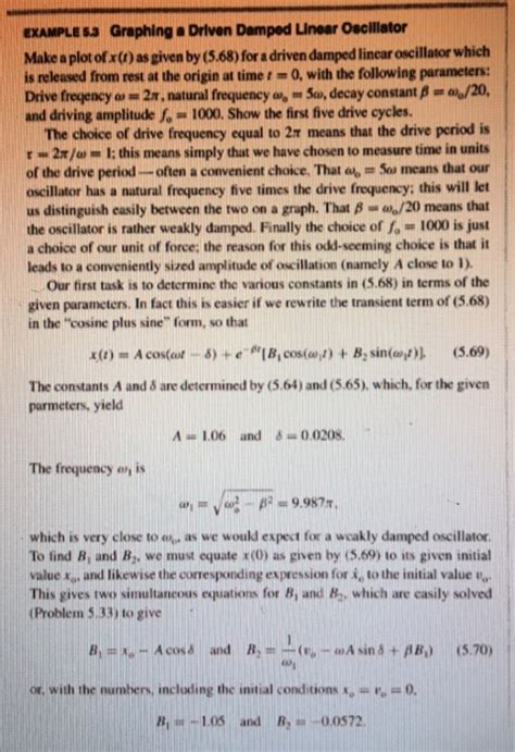 solved 5 consider a driven damped oscillator eqn 5 57