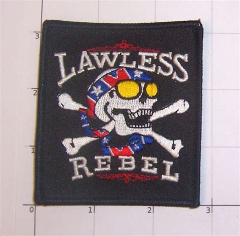 Rebel Flag Confederate Skull Patch Outlaw Csa
