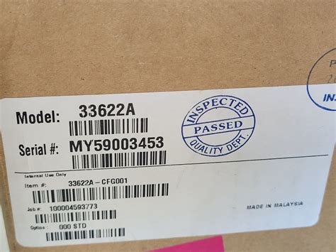 Agilent Keysight 33600a Series 2 Ch 120mhz Trueform Waveform Generator