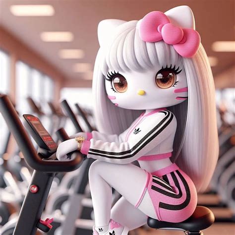 Tanyas Robotkitties 🤖 On Instagram Gym 🏋🏻‍♂️🎽hellokitty Aiart Hello Kitty Art Girl