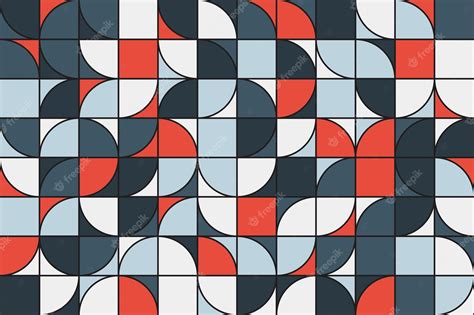 Premium Vector Abstract Flat Colorful Geometric Mosaic Of Semicircles