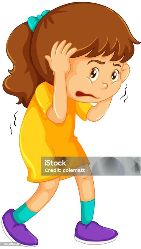 Kleines Mädchen Sucht Angst Stock Vektor Art Und Mehr Bilder Von Angst Angst Australien