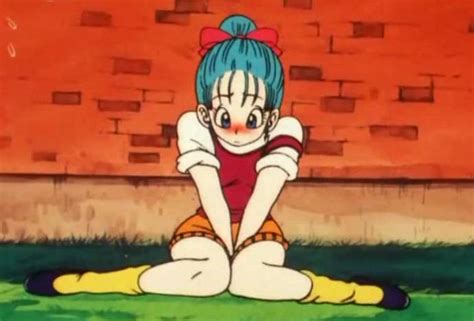 Xbooru 1 Female 1 Human 1girl Blue Hair Blush Bulma Bulma Brief Cap