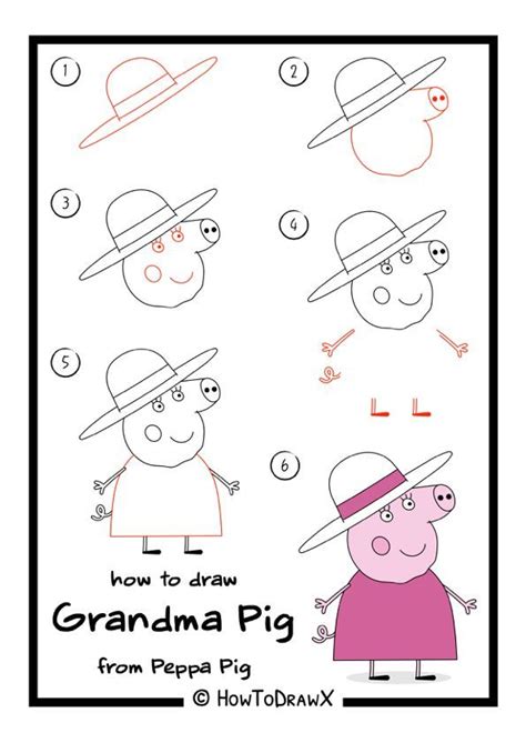 How To Draw A Cartoon Character From Peppa Pig