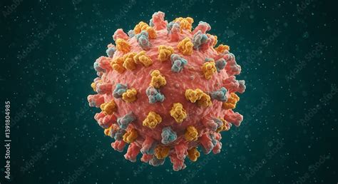 Ai Image Presenting A Detailed Visualization Of A Virus Particle
