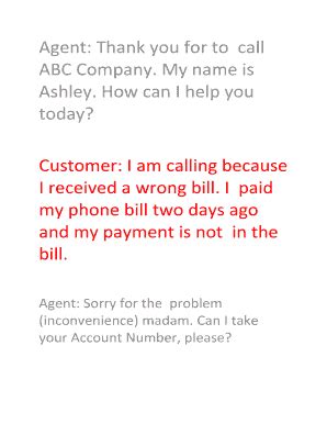 Call Center Script Fill Online Printable Fillable Blank PdfFiller