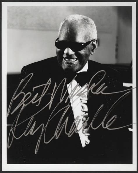 Lot Detail Ray Charles Signed Photograph