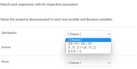 Solved Match Each Expression With Its Equivalentmatch Each