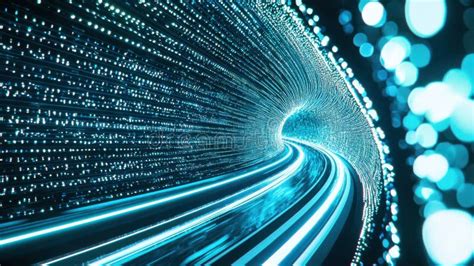 Light 3d Trails Illuminating A Futuristic Abstract Neon Background