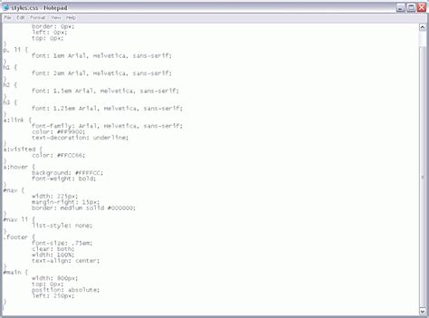 How To Use Notepad To Write Css For A Web Page Css Computer Software