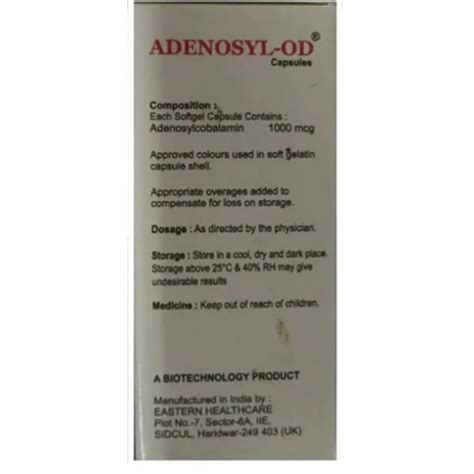Adenosylcobalamin Softgel Capsules At ₹ 15066box Shastri Nagar