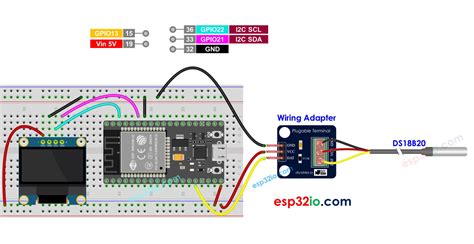 Esp32 Temperature Sensor Oled Esp32 Tutorial