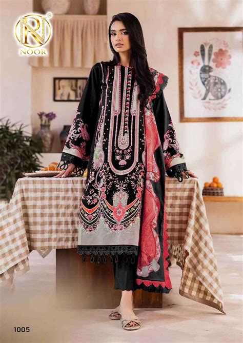 Noor Elaf Vol 01 Lawn Cotton Unstitched Pakistani Suit Wholesale Surat Catalogue Amrah Wholesale