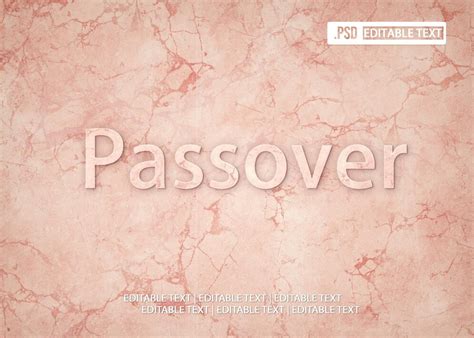 Premium Psd Passover Text Style Effect
