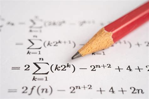 Premium Photo Pencil On Mathematic Formula Exercise Test Paper In