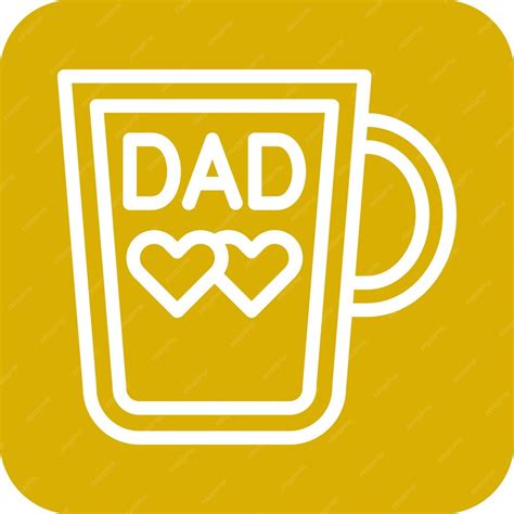 Premium Vector Dad Mug Icon Style