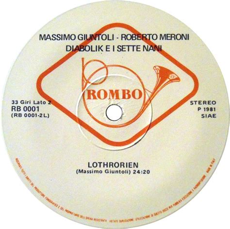 Central Do Prog Massimo Giuntoli And Roberto Meroni ‎ Diabolik E I