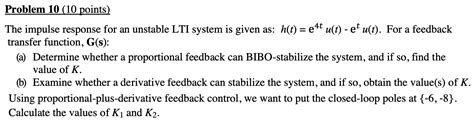 Solved Problem Points The Impulse Response For An Chegg