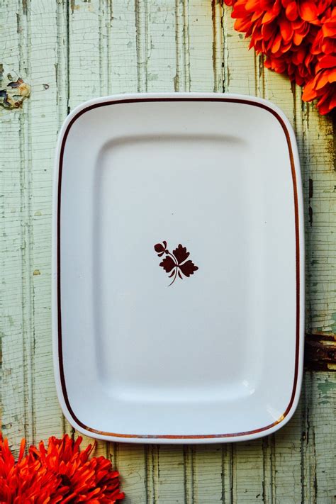 Beautiful Vintage English Ironstone Platter Alfred Meakin Tea Leaf