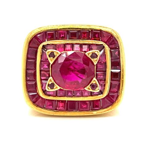 At Auction Gia Ruby And 18k Ring