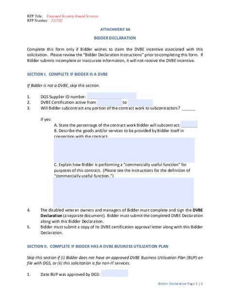 Bidder Declaration Form Fill Out And Sign Printable Pdf Template Airslate Signnow