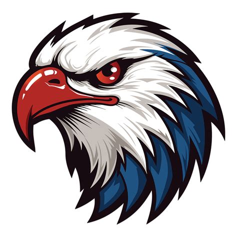 Red White And Blue Bald Eagle Head Vinyl Sticker Jeep Sticke