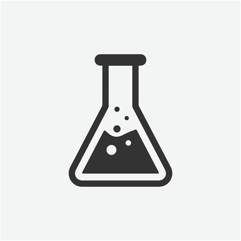 Chemistry Flask Icon Science Technology Symbol Medicine Vector