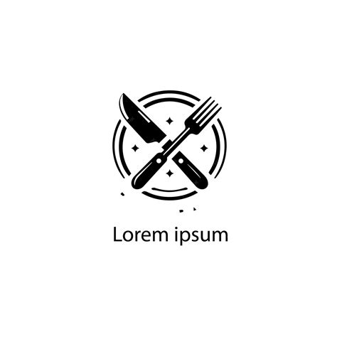 A Logo For A Fork And Knife With A Knife In The Middle Premium Ai