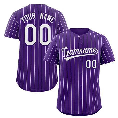 Custom Purple Pinstripe Baseball Jerseys Eggbubble Custom Jerseys