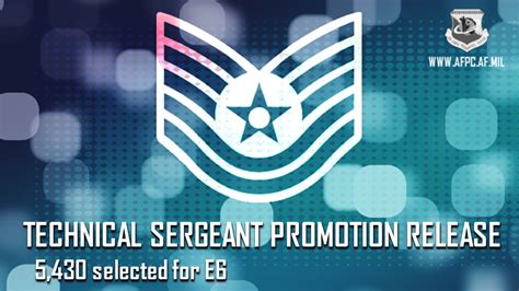 Air Force Releases Technical Sergeant22e6 Promotion Cycle Statistics