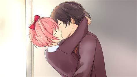 Resultado De Imagem Para Sayori And Mc Hug Literature Club