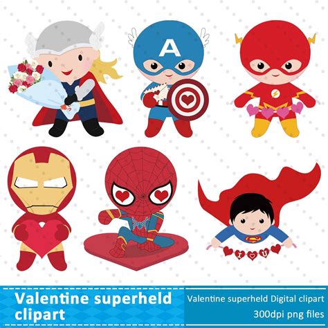 Valentine Superhero Clipartvalentine Clipartsuperhero Clipart