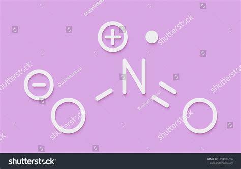 Nitrogen Dioxide No2 Air Pollution Molecule Stock Illustration