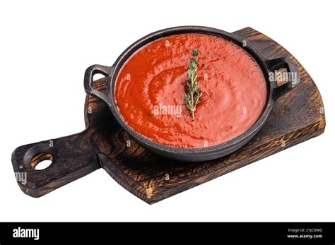 Tomato Sauce Passata Traditional Recipe Of Italian Cuisine Isolated