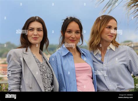 Cannes France 23rd May 2024 Anamaria Vartolomei Anaïs Demoustier And Adèle Simphal At The