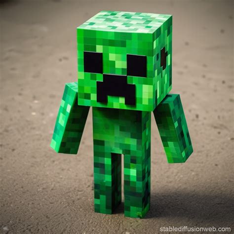 Minecraft Creeper Character Stable Diffusion Online
